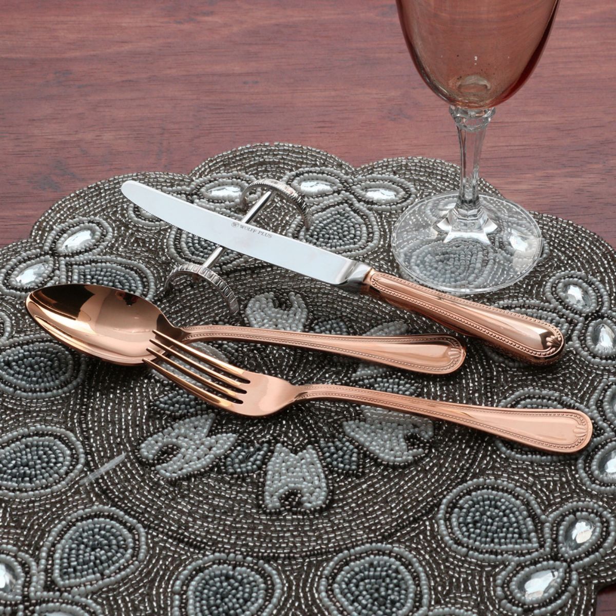 Faqueiro Geneve Rose Aço Inox com Estojo 101pç Wolff - Casa Canto