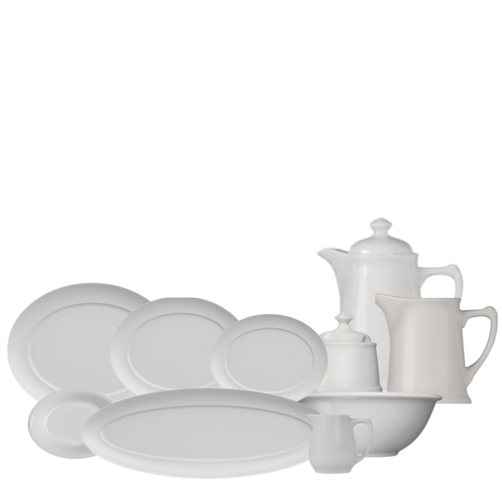 Baixela Porcelana Clean para Servir 14pç - Casa Canto