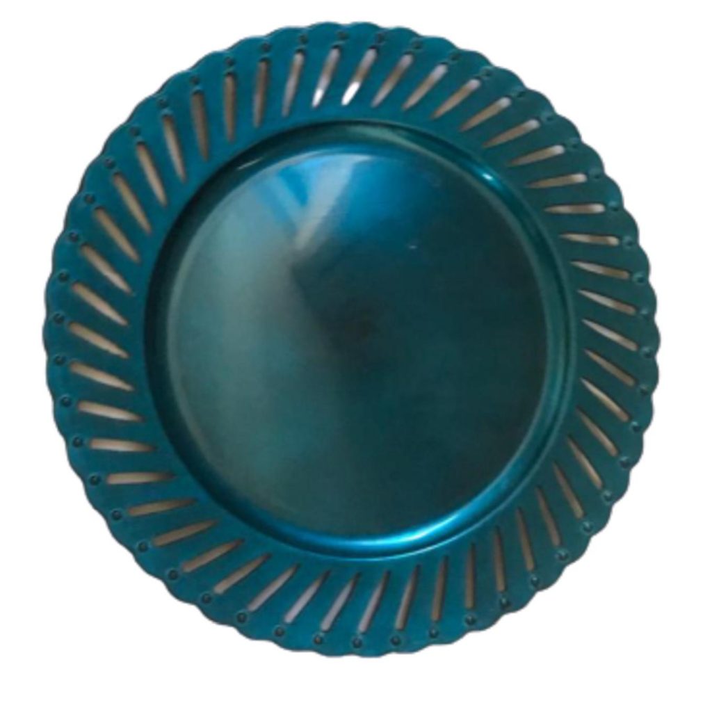 Sousplat azul Petroleo Polipropileno 33cm 6un - Casa Canto